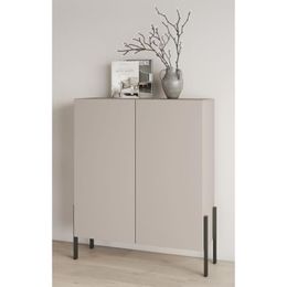 OTTO home Kommode &raquo;Jukon, Breite 110 cm, moderne grifflose Hochschrank, 2T&uuml;ren&laquo; Highboard mit viel Stauraum, push-to-open-Funktion beige B/H/T: 110cm 