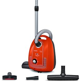 Siemens Bodenstaubsauger &raquo;Plus Limited Edition iQ300 VSP3AAAA, rot&laquo; 750 W mit Beutel hohe Saugkraft, langes Kabel, spezielle Hartbodend&uuml;se, Fugend&uuml;se,