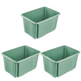 keeeper Aufbewahrungsbox &raquo;Emil, 3er Set, 45 L, 54,5 x 39 x 29,5 cm&laquo; ineinander und aufeinander stapelbar Kunststoff 3 Stk., B/H/T: 54,5cm x 29,5cm x 
