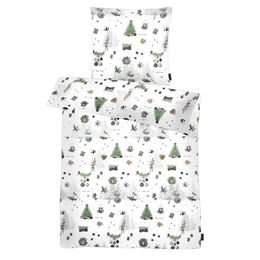 Apelt Bettw&auml;sche &raquo;Max Flanell&laquo; 2 Stk. Winterwelt grau Feinflanell, Obermaterial: 100% Baumwolle B/L: 135cm, 1 Stk., 1 Stk., Feinflanell, B/L: 80cm x 