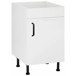 Wiho-K&uuml;chen wiho K&uuml;chen Sp&uuml;lenschrank &raquo;Simi&laquo; 50 cm breit, mit verstellbaren F&uuml;&szlig;en, ohne Arbeitsplatte wei&szlig; B/H/T: 50cm x 86,5cm x 58cm, T&uuml;ren: 1 Stk.