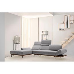 Creation BY ROLF BENZ Ecksofa &raquo;CR.420, Designecksofa, L-Form&laquo; in 2 Qualit&auml;ten, Holzrahmen in Eiche Natur oder Nu&szlig;baum, Breite 293 cm grau B/H/T: 293cm