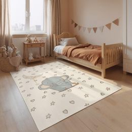 Hanse Home Kinderteppich &raquo;Little Elli&laquo; rechteckig 10 mm H&ouml;he Pflegeleicht, Weich, Kinderzimmer, Spielteppich, Spielunterlage wei&szlig; Polypropylen B : 