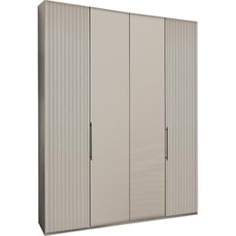 Wiemann Kleiderschrank &raquo;Denver&laquo; hochwertige Beschl&auml;ge beige Holzwerkstoff Champagner-Dekor, B/H/T: 197,3cm x 236cm x 58cm