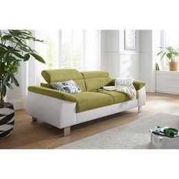 COTTA 3-Sitzer &raquo;Komaris, B: 193 cm&laquo; mit Kopfteilverstellung Microfaser PRIMABELLE (100% Polyester);Kunstleder SOFTLUX;Feinstruktur (100% Polyester);