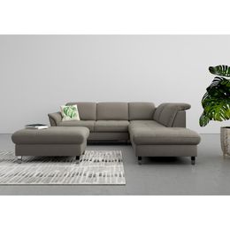 Sit & More sit&more Ecksofa &raquo;Maggiore L-Form&laquo; wahlweise mit Kopfteilverstellung, Schlaffunktion und Stauraum braun 95% Polyester, 5% Polyamid B/H/T: 261cm x 