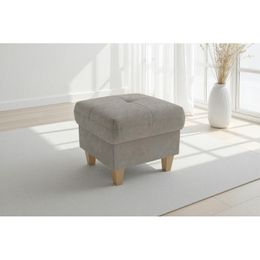Sit & More sit&more Polsterhocker &raquo;Pamela, B: 58 cm&laquo; 1 Stk. tlg. verschiedene Farben und Stoffe, bis 120 kg belastbar beige 100% Polyester B/H/T: 58cm x 48cm x 