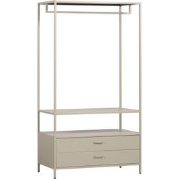Woood Kompaktgarderobe &raquo;Ferris mit offenem Kleiderbereich und 2 Schubladen&laquo; Tragkraft Kleiderstange 26 kg, 2 Schubladen Metall B/H/T: 100cm x 185cm x 