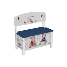 Roba Truhenbank &raquo;Kindertruhenbank, Teddy College&laquo; bunt MDF, Massivholz B/H/T: 63cm x 59cm x 29cm