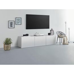 borchardt M&ouml;bel borchardt M&ouml;bel Lowboard &raquo;Sophia, TV-Schrank mit 3 T&uuml;ren, h&auml;ngend oder stehend&laquo; Modernes TV-Board, Breite 139 cm, 3-t&uuml;rig wei&szlig; Holzwerkstoff B/H/T: 