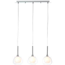 Brilliant Pendelleuchte &raquo;Hadan&laquo; E14 1 Stk. H&auml;ngelampe 3flg silber 3, H: 120cm, 1 Stk.