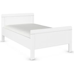 Rauch Bett &raquo;Bett Einzelbett Stollenbett EVELYN&laquo; in Komforth&ouml;he aus Holzwerkstoff in elegantem Stil MADE IN GERMANY wei&szlig; Liegefl&auml;che L&auml;nge B: 200cm x 