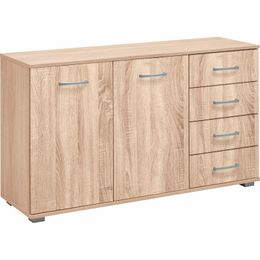 Priess Kombikommode &raquo;Barcelona mit 4 Schubk&auml;sten und T&uuml;r in 6 Farben&laquo; braun Holzwerkstoff B/H/T: 123cm x 71cm x 38cm, 4 Stk.