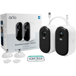 ARLO Smart Home Kamera &raquo;ESSENTIAL 2K Outdoor Kamera 2-Pack&laquo; Aussenbereich & Innenbereich schwarz Nachtsicht in Farbe
