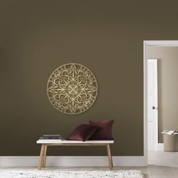 Art for the home Wandbild &raquo;Mandala Rund&laquo; 1 Stk. tlg. Luxus Metal Art Wanddeko gold Metall B/H/T: 80cm x 80cm x 1,2cm, 1 Stk.