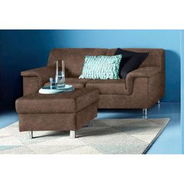 Home Affaire 1,5-Sitzer &raquo;Jamie, Sofa mit kompakten Stellma&szlig;en f&uuml;r kleine R&auml;ume, Breite 145cm&laquo; braun B/H/T: 145cm x 72cm x 80cm, Microfaser PRIMABELLE 