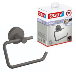 Tesa Toilettenpapierhalter &raquo;MOON Toilettenrollenhalter&laquo; grau - 9,9 cm : 14 cm : 5,3 cm grau Einheitsgr&ouml;&szlig;e