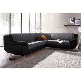 Trendmanufaktur Ecksofa &raquo;Rondo 3, zeitlos und modern, im Materialmix, L-Form&laquo; wahlweise Federkern f&uuml;r hohen Sitzkomfort, wahlweise Bettfunktion 