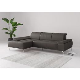 OTTO home Ecksofa &raquo;Caluna, L-Form, B:280cm, Federkern, in Stoff und Leder&laquo; Inkl.Sitztiefenverstellung, wahlweise mit Kopf- und Armteilverstellung 