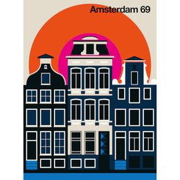 Livingwalls living walls Fototapete &raquo;ARTist Amsterdam 69&laquo; Vlies, Wand, Schr&auml;ge bunt Vlies B/L: 2m x 2,7m