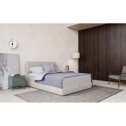 COTTA Boxbett &raquo;Cooper&laquo; inkl. Topper, Bettkasten und verstellbarem Kopfteil grau 100% POLYESTER (PES) Struktur fein, Liegefl&auml;che B/L: 90cm x 200cm, 
