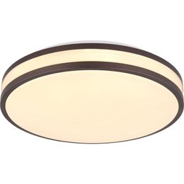 Globo LIGHTING LED Deckenleuchte &raquo;BETHA&laquo; LED-Modul 1 Stk. Deckenlampe/rund/Wohnzimmer/Schlafzimmer/elegant/rot-gr&uuml;n-blau braun 1 Stk.