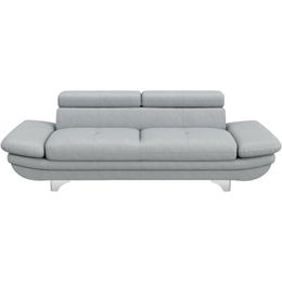 COTTA 3-Sitzer &raquo;Enterprise&laquo; Big-Sofa, mit Armteilverstellung & Kopfteilverstellung grau Softlux -Kunstleder;Luxus-Kunstleder B/H/T: 233cm x 75cm x 