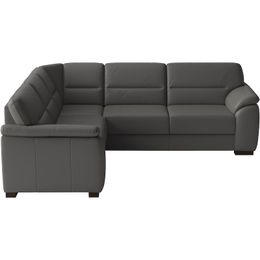 Sit & More sit&more Ecksofa &raquo;Montego Leder, L-Form, B: 255cm&laquo; wahlweise mit Schlaffunktion und Schubkasten grau B/H/T: 255cm x 88cm x 225cm, NaturLEDER , langer 