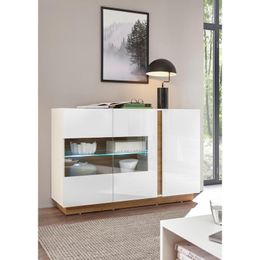 Home Affaire Sideboard &raquo;CLAiR Sideboard 51&laquo; Breite 138 cm wei&szlig; Holzwerkstoff B/H/T: 138cm x 91cm x 40cm, 3 Stk.