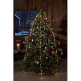 Konstsmide LED-Baummantel 240 Stk.-flammig LED Lichterkette mit Ring &Oslash; 11, LED Tropfen, 5 Str&auml;nge &agrave; 48 Dioden silber Dioden 240 Stk. Flammen 240 Stk.,