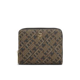 Tommy Hilfiger Damen Geldb&ouml;rse &raquo;TH ICON MED ZA W/FLAP MONO PRINT&laquo; Damen Portemonnaie, Geldbeutel mit farbigen TH-Logoprint Einheitsgr&ouml;&szlig;e