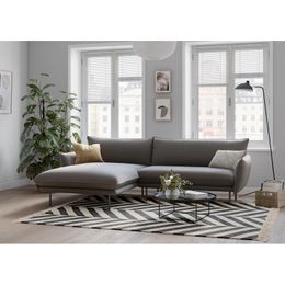 OTTO home Ecksofa &raquo;Stine L-Form&laquo; Besonderes Design durch Kissenoptik und Keder grau Struktur (100% Polyester);Struktur weich (85% Polyester/15% Nylon)