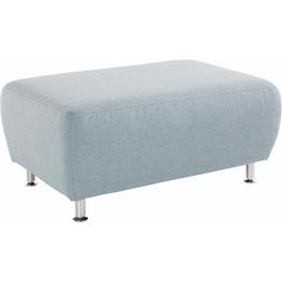 Home Affaire Hocker &raquo;Manhattan&laquo; in drei Bezugsqualit&auml;ten blau Struktur (100% Polyester);Flachgewebe (90% Polyester, 10% Polyamid);Luxus-Microfaser (
