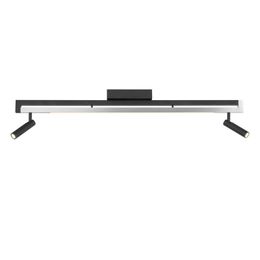 lumiCouture LED Deckenstrahler &raquo;Pulse&laquo; LED-Modul 1 Stk. Warmwei&szlig; 100 x 7 x 22 cm, 3300lm, 2700K, dimmbar, schwarz/geb&uuml;rstetes Aluminium 2, H: 21,5cm, 