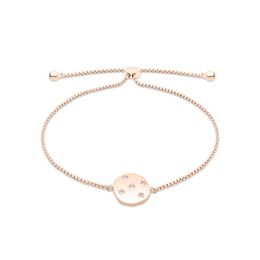 Tamaris Damen Edelstahlarmband &raquo;Schmuck Geschenk Edelstahl Armkette Little Twinkel&laquo; mit Zirkonia (synth.) rosa 22cm, Edelstahl