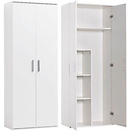 Procontour Mehrzweckschrank &raquo;Schrank Clara&laquo; H&ouml;he 167cm mit variabel verstellbaren Einlegeb&ouml;den wei&szlig; B/H/T: 64cm x 167cm x 34cm, T&uuml;ren: 2 Stk.