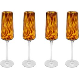 KARE Glas &raquo;Caramel&laquo; Longdrink-, Wein-, Sekt- oder Wasserglas braun Glas 25cm, 210ml, 4