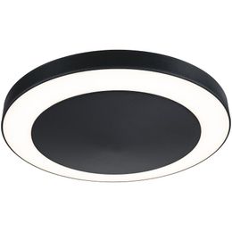 Paulmann Deckenleuchte &raquo;Circula&laquo; 1 Stk. Warmwei&szlig; Deckenlampe, nickel-matt, 22,5 cm, warmwei&szlig;, Deckenleuchte, Lampe grau 1, &Oslash; 32cm H: 5,4cm, 1 Stk.