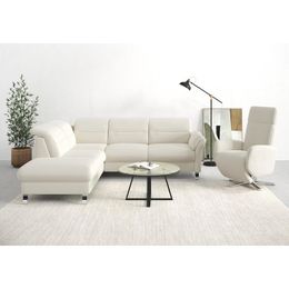 Sit & More sit&more Ecksofa &raquo;Grenoble L-Form mit Federkern&laquo; wahlweise mit Schlaffunktion, Bettkasten, Arm- und Kopfteilverstellung beige B/H/T: 247cm x 85cm x 