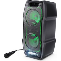 Sharp Party-Lautsprecher &raquo;Xparty Sing&laquo; Stereo (Bluetooth Bass- und Lautst&auml;rkeregelung Beleuchtungseffekte Pairing 180 W) schwarz Partyatmosph&auml;re; Super Bass