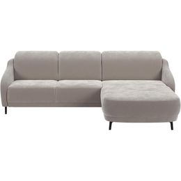 Sit & More sit&more Ecksofa &raquo;Blues L-Form&laquo; wahlweise mit Klapptisch und USB grau 100% Polyester B/H/T: 271cm x 93cm x 191cm, Luxus-Microfaser ALTARA NUBUCK , 