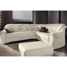 Sit & More sit&more Ecksofa &raquo;Benson L-Form&laquo; wahlweise mit Schlaffunktion wei&szlig; NaturLeder;Luxus-Microfaser;Luxus-Kunstleder;Primabelle -Microfaser B/H/T: 265cm x 