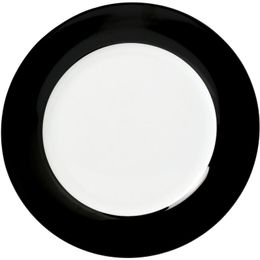 Van Well Speiseteller &raquo;Teller Set, Vario&laquo; Porzellan, sp&uuml;lmaschinen- und mikrowellengeeignet, &Oslash; 26,5 cm schwarz-wei&szlig; Porzellan 26,5cm