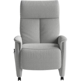 Sit & More sit&more TV-Sessel &raquo;Cremona Comfort&laquo; wahlweise manuell oder elektrischer Funktion mit Akku grau 100% Polyester Chenille, Ergonomie XL,mit 