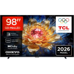 TCL Mini-LED-Fernseher &raquo;98T8D&laquo; 248 cm/98 &prime;&prime; Smart-TV QD-Mini LED, AiPQ Pro Prozessor, 144Hz, Dolby Atmos, Apple AirPlay 2 schwarz Google TV & Hands-