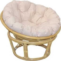 Home Affaire Rattanstuhl &raquo;Papasansessel&laquo; () aus geflochtenem Rattan, in verschiedenen Gr&ouml;&szlig;en (80-110 cm) beige Kissenbezug 100% Polyester;Kissen mit 