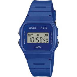 Casio Timeless Collection Damen CASIO TIMELESS COLLECTION Chronograph Quarzuhr, Armbanduhr, Damenuhr, Herrenuhr, Digitaluhr, Resinarmband blau 