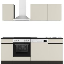 Optifit K&uuml;chenzeile &raquo;Roth&laquo; Breite 210 cm, wahlweise mit E-Ger&auml;ten, Push-to-Open-Funktion B/H/T: 210cm x 206,8cm x 60cm, ohne E-Ger&auml;te