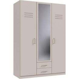 wimex Dreht&uuml;renschrank &raquo;Coventry in den Breiten: 135 & 180cm erh&auml;ltlich, Farbe: Kaschmir&laquo; Kleiderschrank mit Spiegel und zwei Schubladen beige Holzwerkstoff