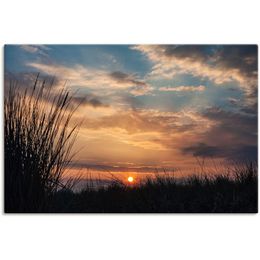 Artland Leinwandbild &raquo;Sonnenuntergang an der K&uuml;ste Ostsee&laquo; Bilder vom Sonnenuntergang & -aufgang 1 Stk. tlg. auf Holzrahmen gespannt orange Leinwand B/H/T: 